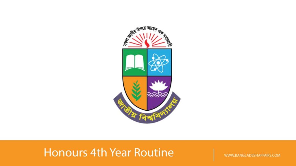 Revised NU Honours 4th Year Routine 2025 Published - Bangladesh Affairs